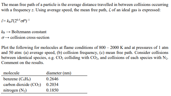 Solved The mean free path of a particle is the average | Chegg.com