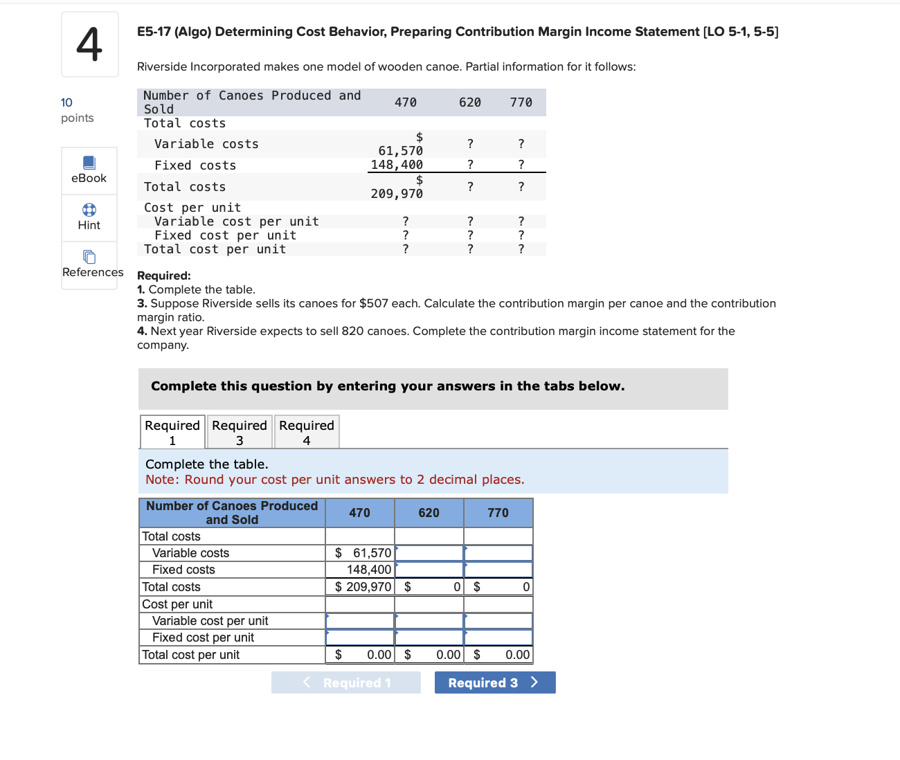 Solved E5-17 (Algo) Determining Cost Behavior, Preparing | Chegg.com