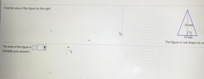 Solved Find the area of the figure on the right. The area | Chegg.com