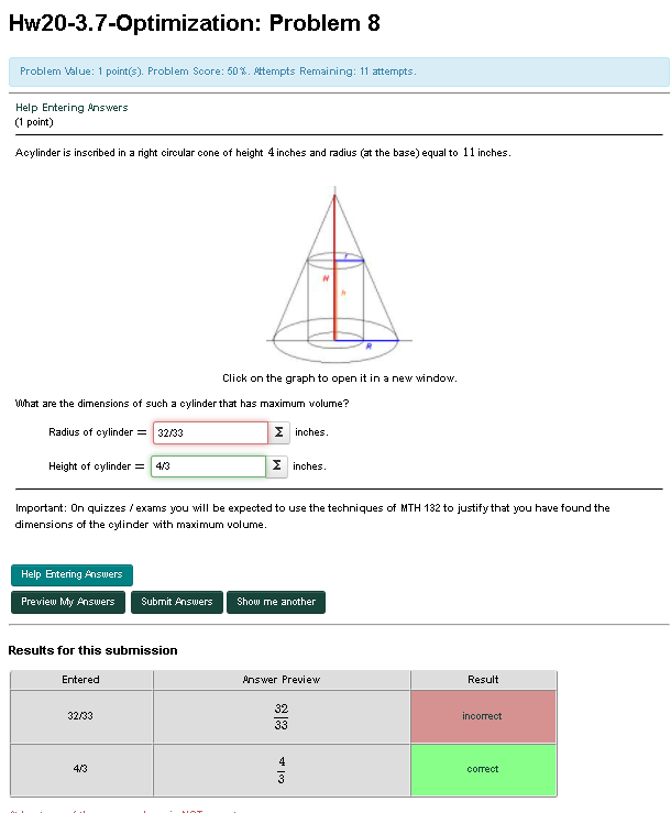 Hw20-3.7-Optimization: Problem 8 Problem Value: 1 | Chegg.com