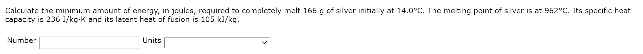 Solved Calculate the minimum amount of energy, in joules, | Chegg.com