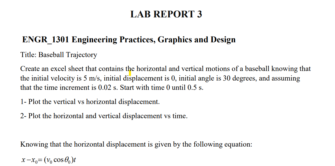 Solved ENGR_1301 Engineering Practices, Graphics and Design | Chegg.com