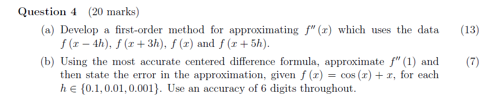 Solved (13) Question 4 (20 marks) (a) Develop a first-order | Chegg.com