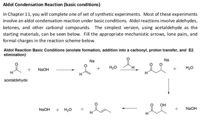 Solved Aldol Condensation Reaction (basic conditions) In | Chegg.com