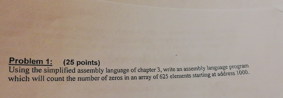 Solved Problem 1: (25 points) Using the simplified assembly | Chegg.com