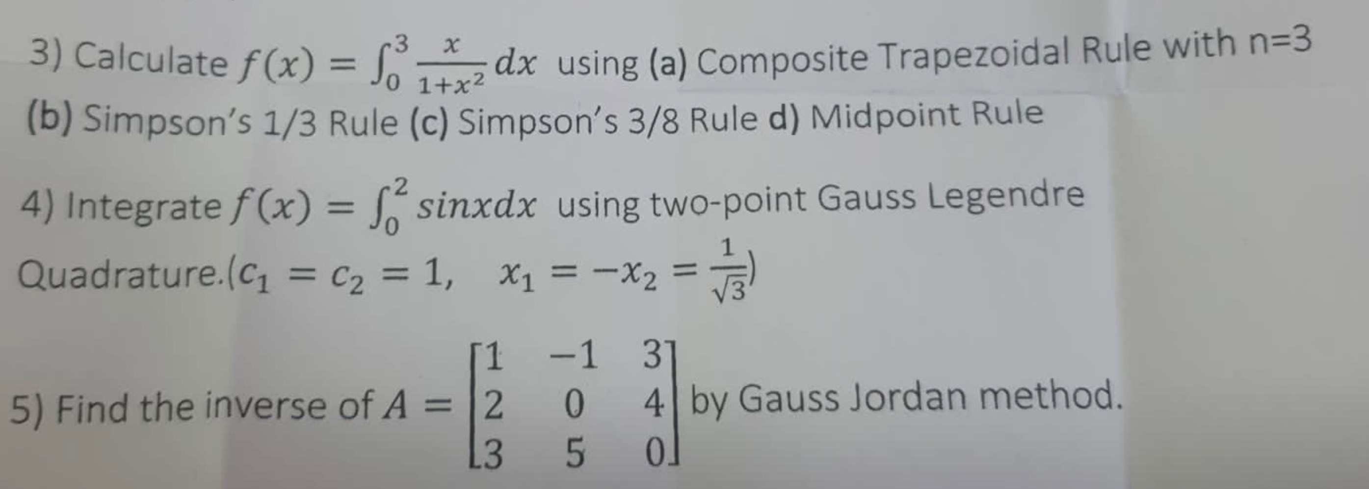 Solved Calculate f(x)=∫03x1+x2dx ﻿using (a) ﻿Composite | Chegg.com