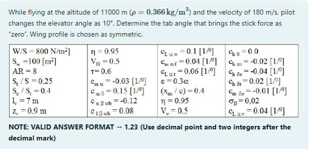 While flying at the altitude of 11000 m(ρ=0.366 | Chegg.com