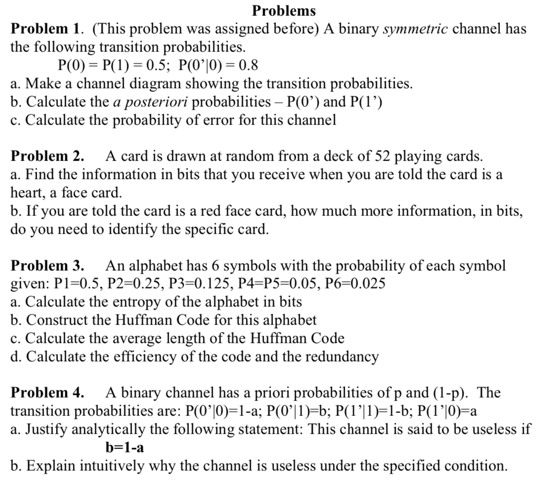 Problems Problem 1. (This problem was assigned | Chegg.com