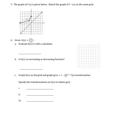 Solved 5. The graph of f(x) is given below. Sketch the graph | Chegg.com