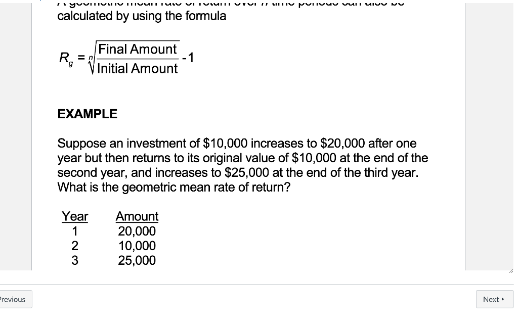 Solved calculated by using the formula Rg=n Initial Amount | Chegg.com