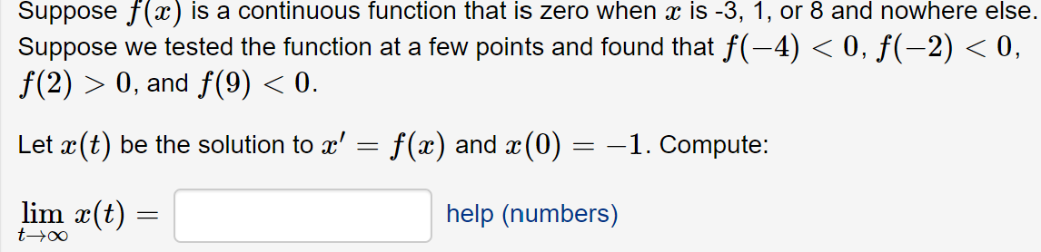 Solved Suppose f(a) is a continuous function that is zero | Chegg.com