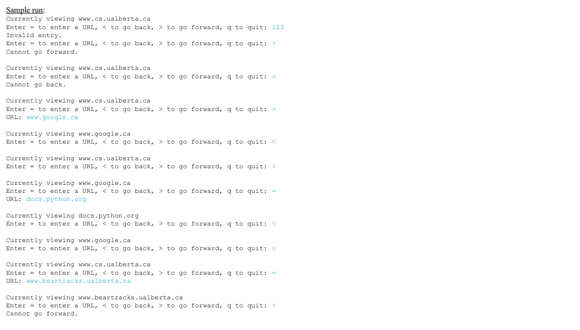 Python3 : stacks I am tasked with creating a web | Chegg.com