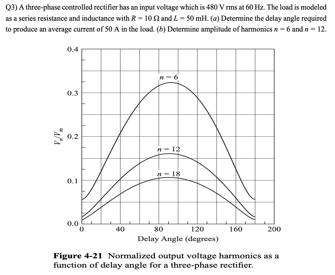 Solved (3) A three-phase controlled rectifier has an input | Chegg.com
