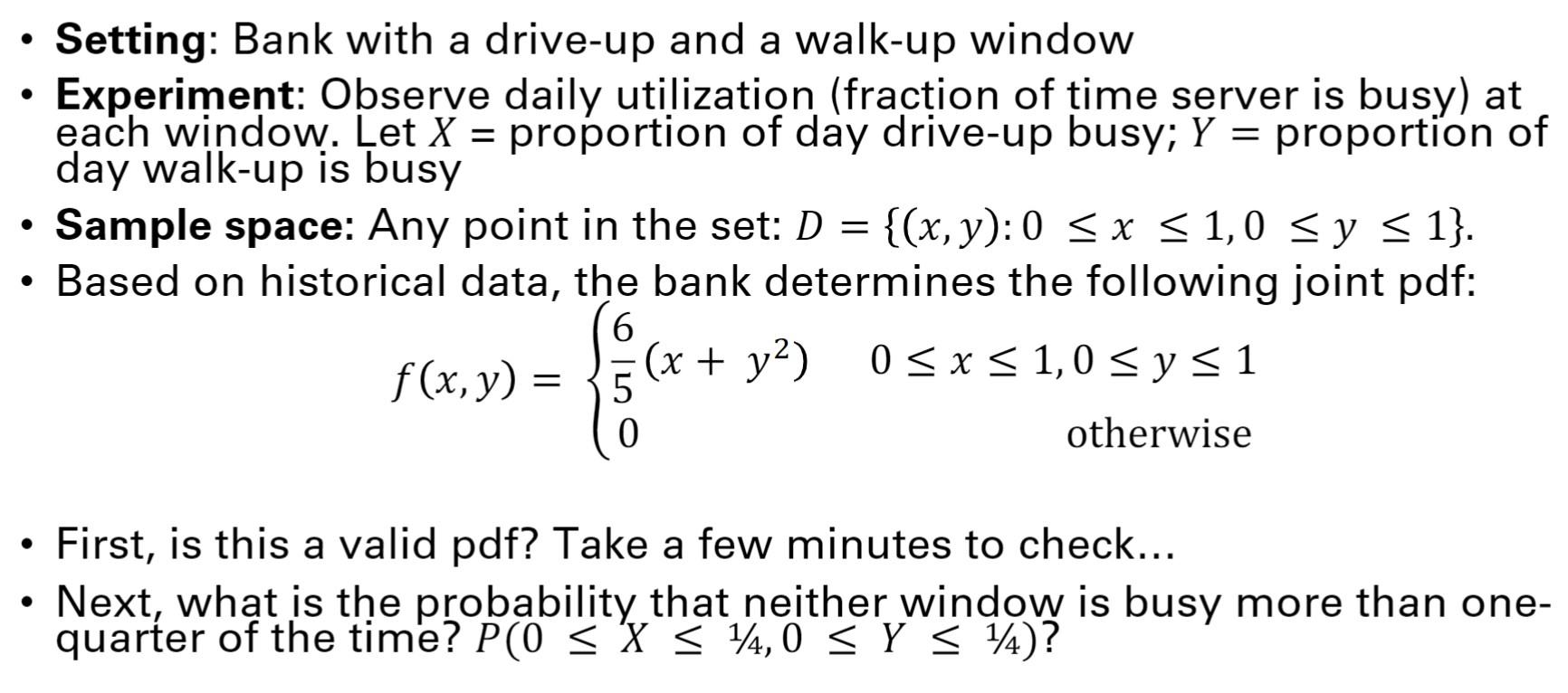 Solved - Setting: Bank with a drive-up and a walk-up window | Chegg.com
