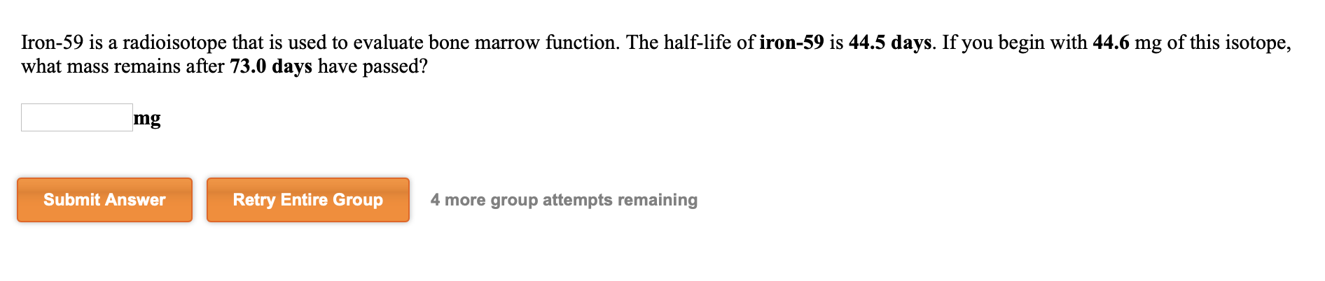 Solved Iron-59 is a radioisotope that is used to evaluate | Chegg.com