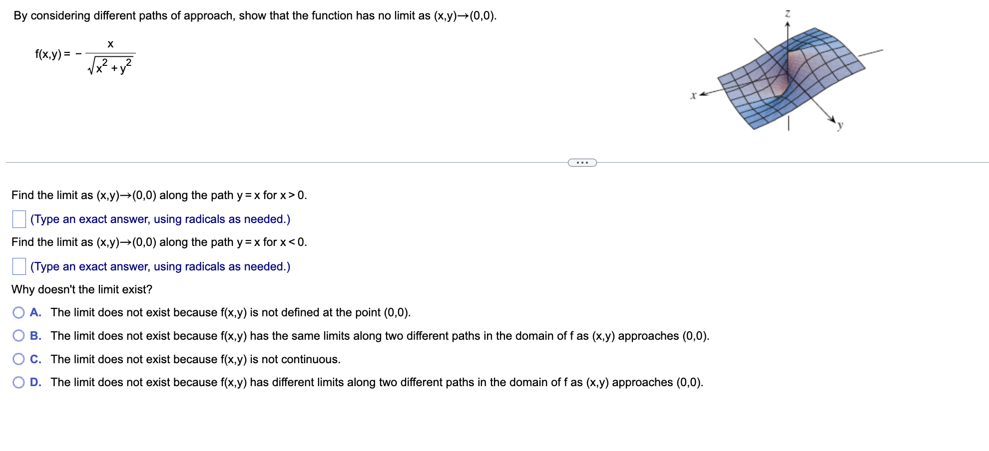 Solved By considering different paths of approach, show that | Chegg.com