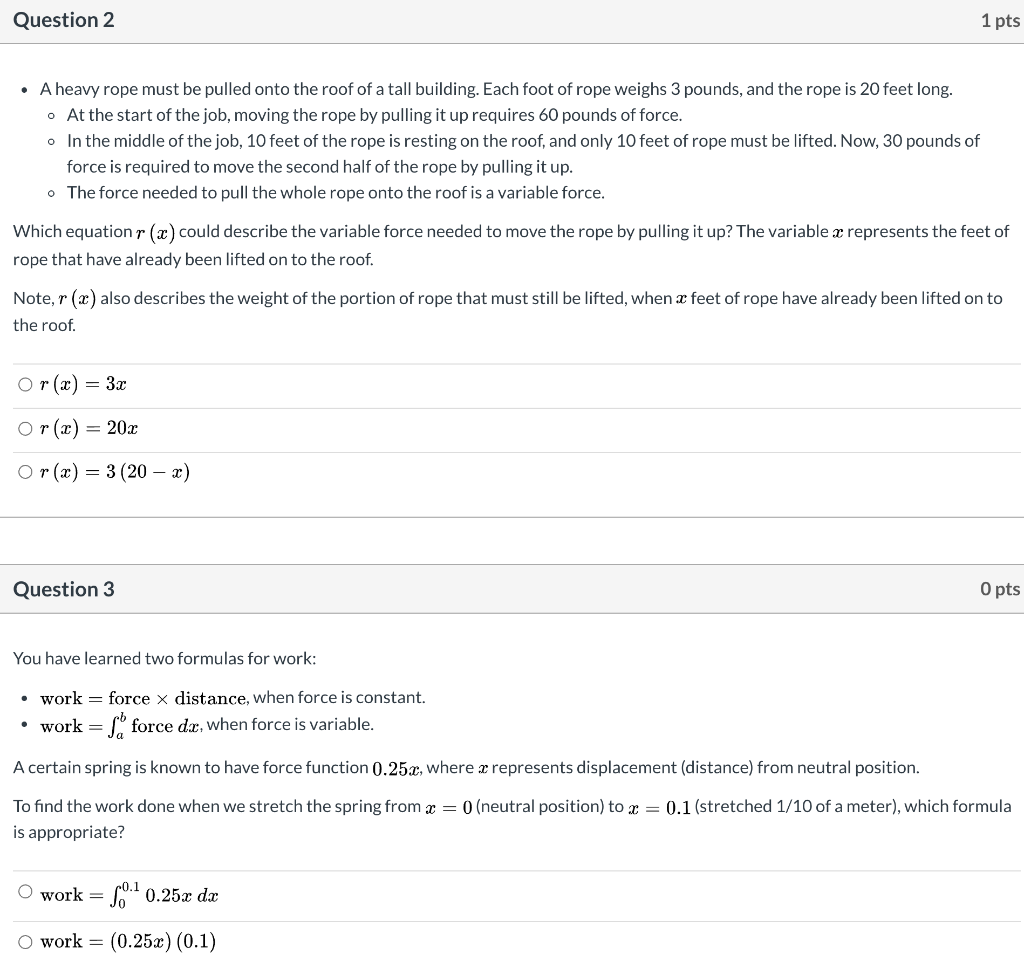 Solved Question 1 1 pts To compare constant and variable | Chegg.com