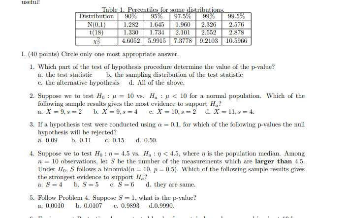 Solved I is the problem, all the others are subproblems. | Chegg.com