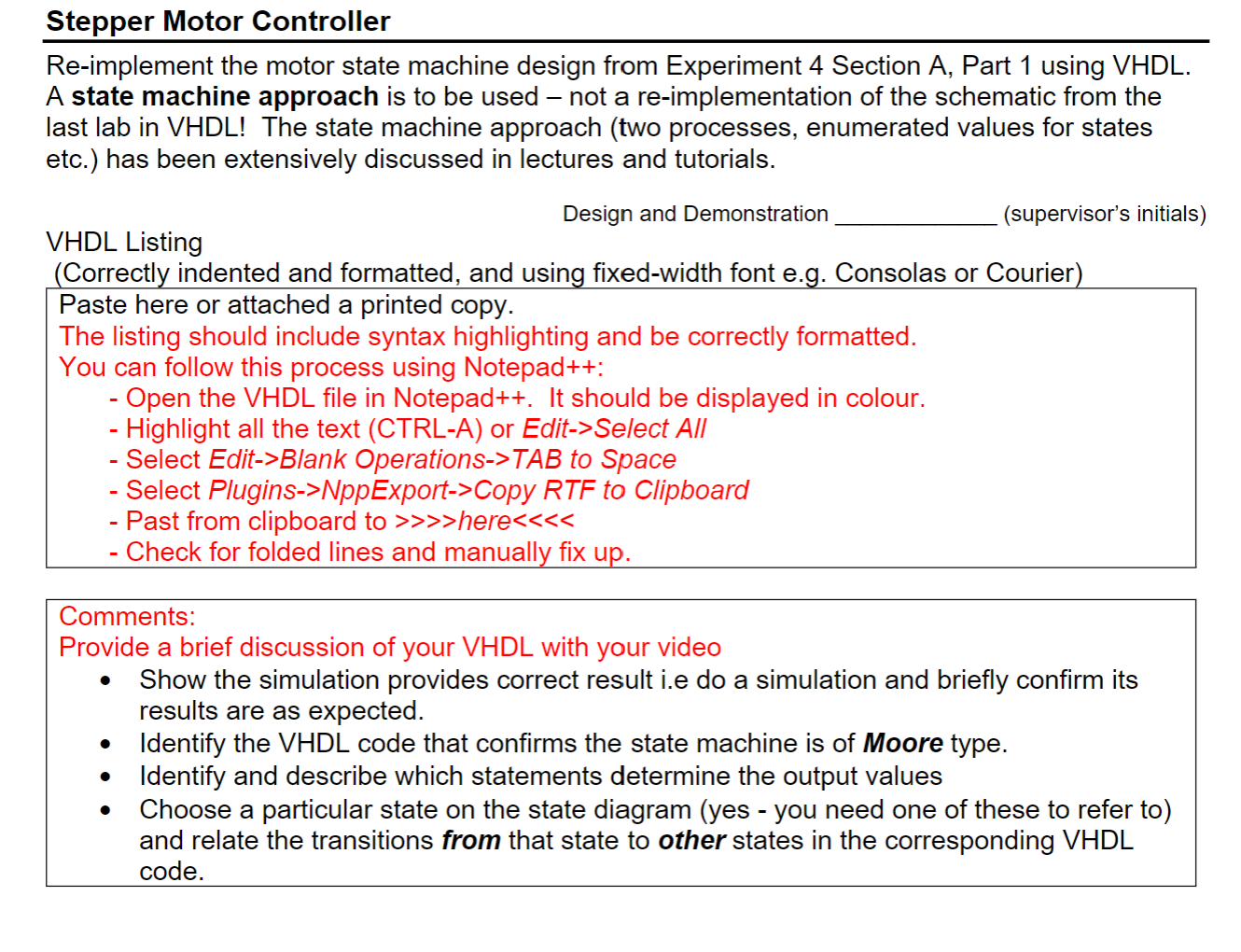 Part 1 - Stepper Motor Controller The waveform below | Chegg.com