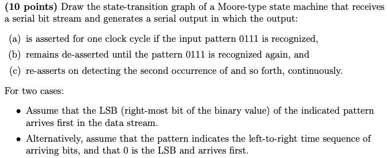Solved (10 points) Draw the state-transition graph of a | Chegg.com
