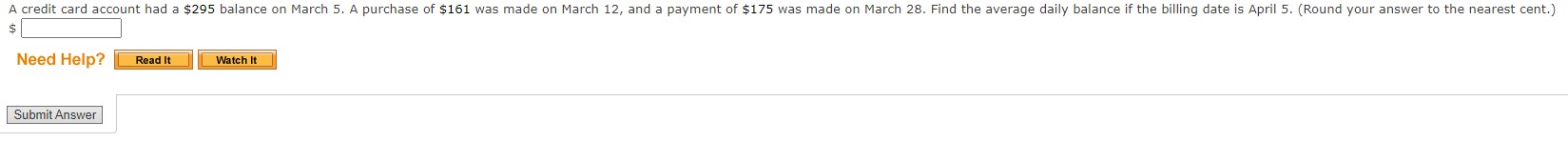 Solved $ Need Help? Read It Watch It Submit Answer | Chegg.com