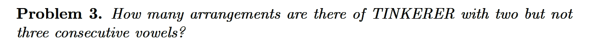 Solved Problem 3. How many arrangements are there of | Chegg.com