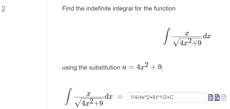 Solved Find the indefinite integral for the function | Chegg.com