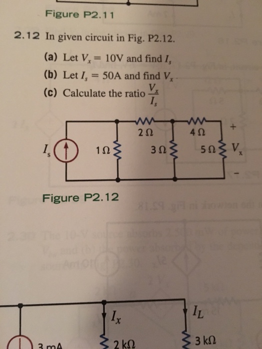 Solved In given circuit in Fig. P2.12. (a) Let V_x = 10V | Chegg.com