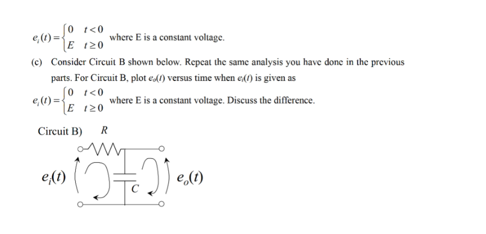 Solved 2. Consider the electrical circuit shown below. (a) | Chegg.com