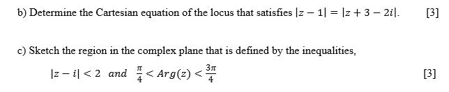 Solved b) Determine the Cartesian equation of the locus that | Chegg.com