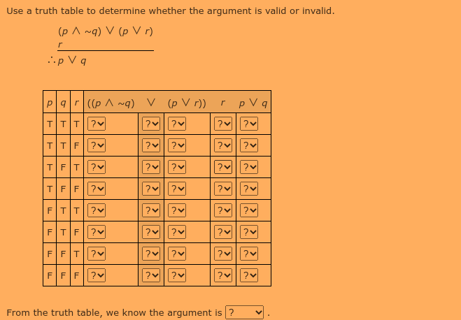 Solved Use a truth table to determine whether the argument | Chegg.com