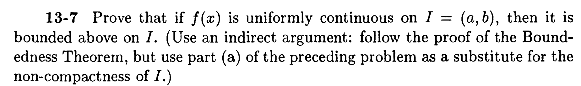 Solved 13-7 Prove that if f(x) is uniformly continuous on | Chegg.com