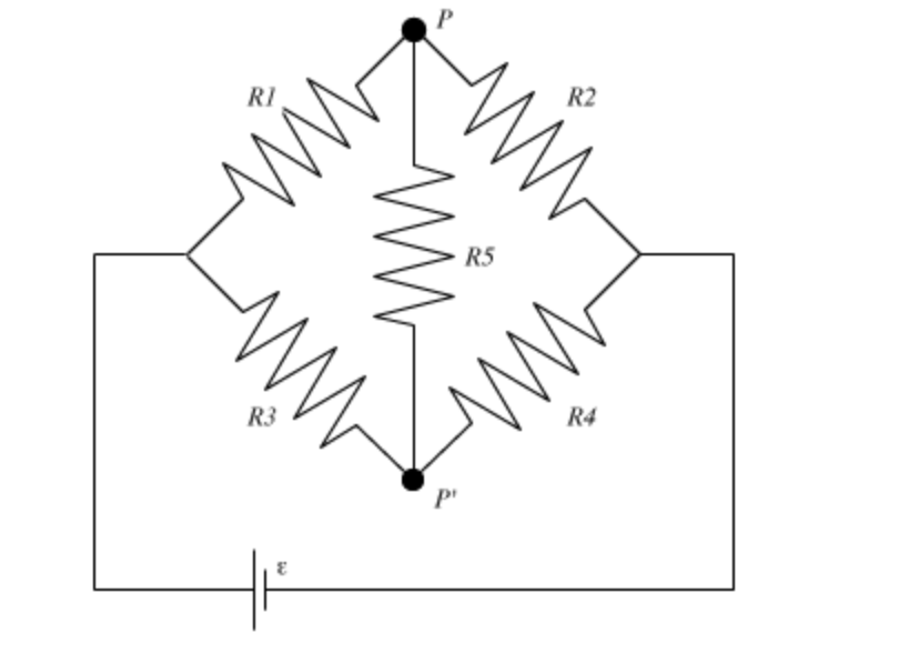 Solved Five resistors with known resistances R1 = 1.00 Ω, R2 | Chegg.com
