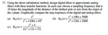 Solved 17. Using the direct substitution method, design | Chegg.com