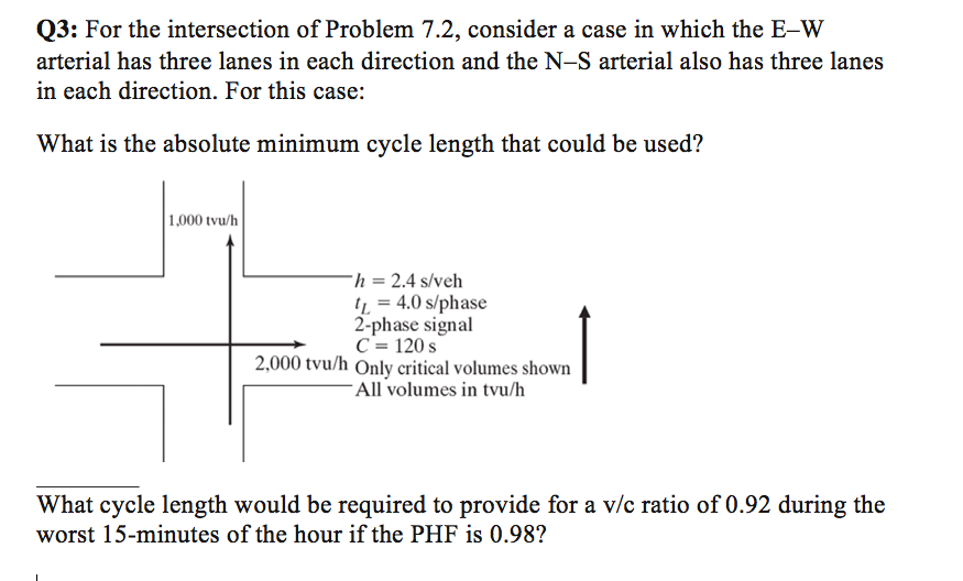 Solved Q3: For the intersection of Problem 7.2, consider a | Chegg.com