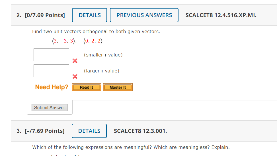 Solved 2. [0/7.69 Points] DETAILS PREVIOUS ANSWERS SCALCET8 | Chegg.com