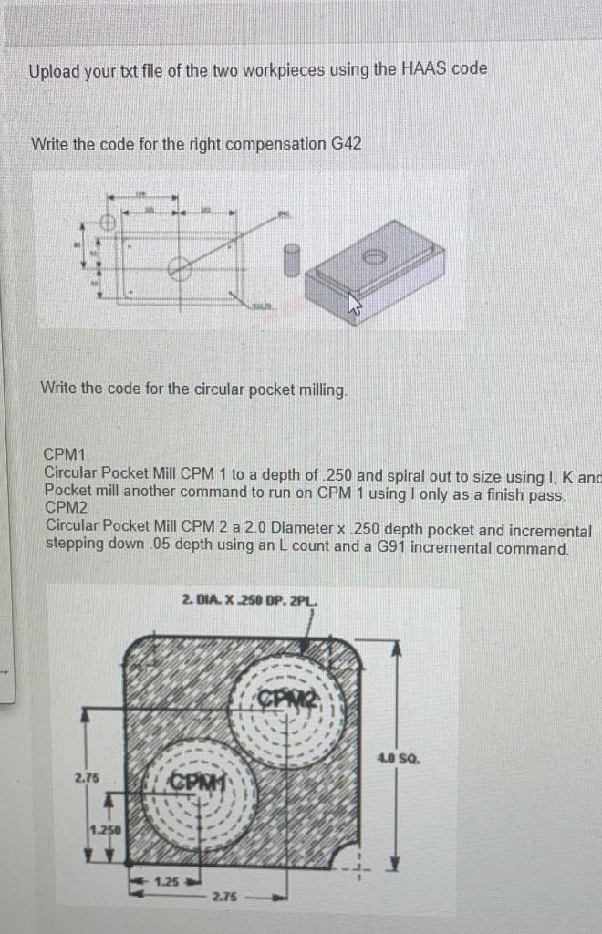 Solved Upload your txt file of the two workpieces using the | Chegg.com