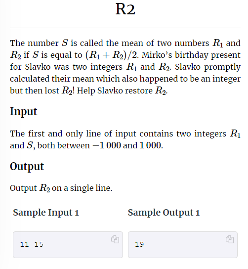 Solved The number S is called the mean of two numbers R1 and | Chegg.com