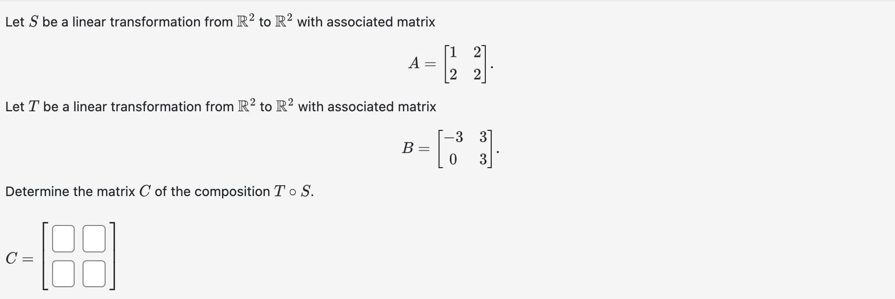 Solved Let S Be A Linear Transformation From R2 To R2 With