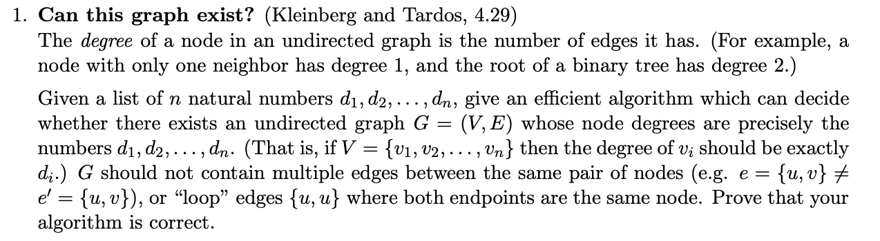 The degree of a node in an undirected graph is the | Chegg.com