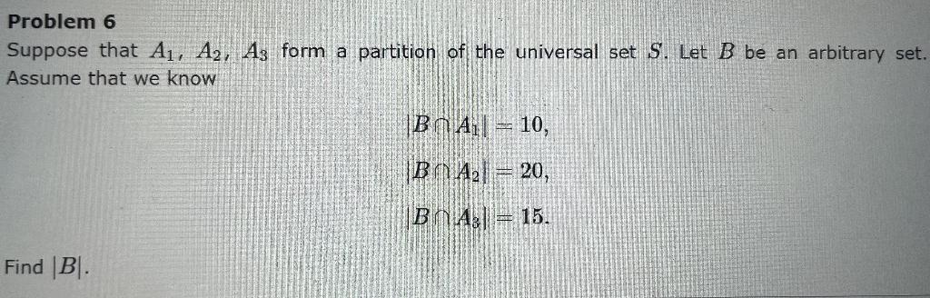 Solved Suppose that A1,A2,A3 form a partition of the | Chegg.com