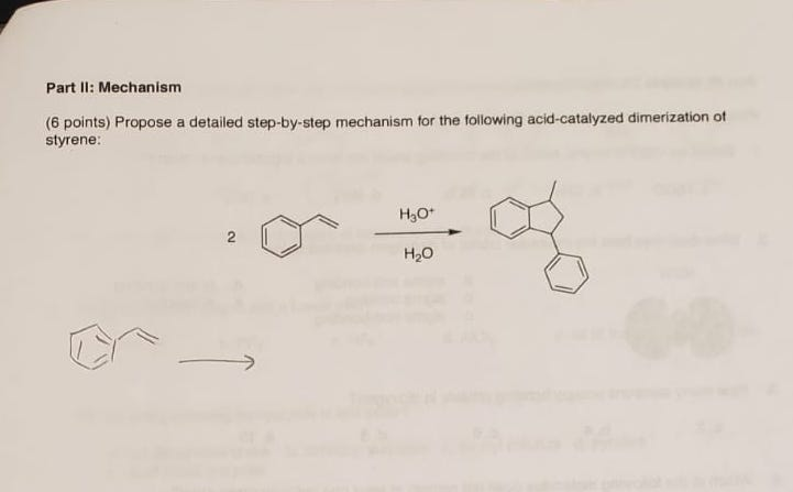 Solved Part II: Mechanism (6 points) Propose a detailed | Chegg.com