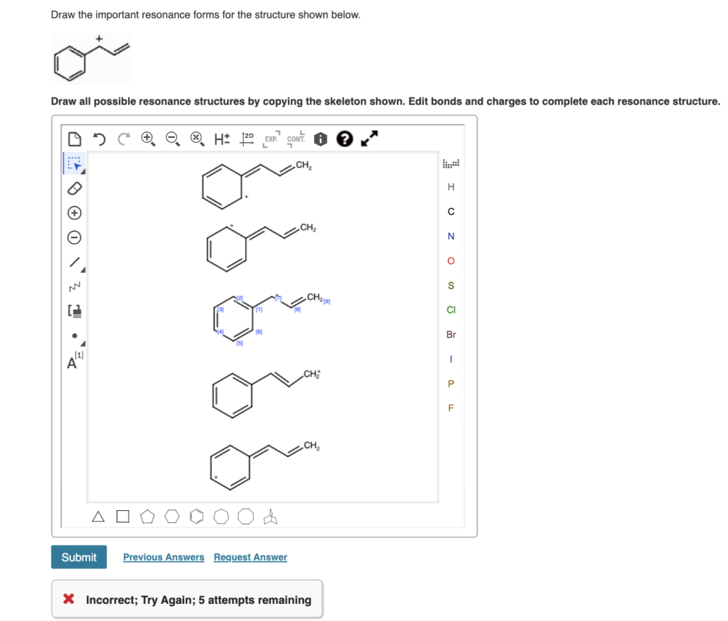 Solved Draw the important resonance forms for the structure | Chegg.com