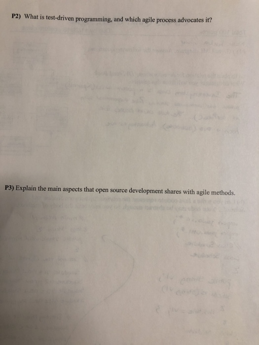Solved P2) What is test-driven programming, and which agile | Chegg.com