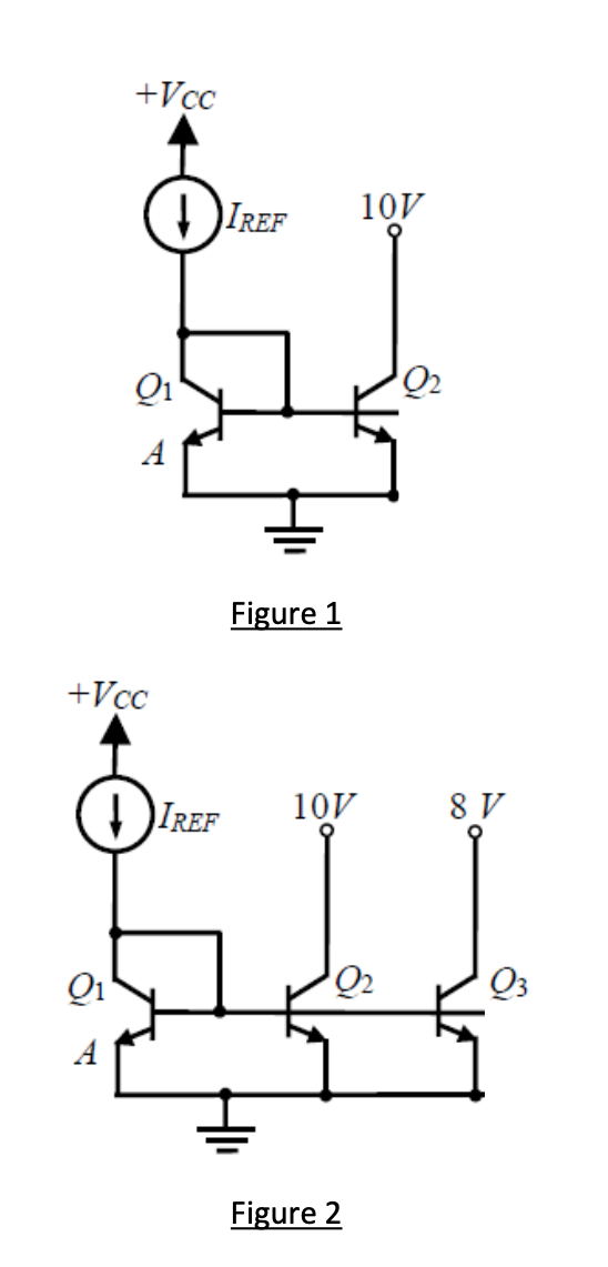 Solved Q1. Figure 1 shows a simple current mirror made of | Chegg.com