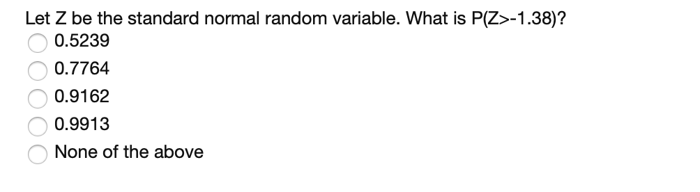 Solved Let Z be the standard normal random variable. What is | Chegg.com
