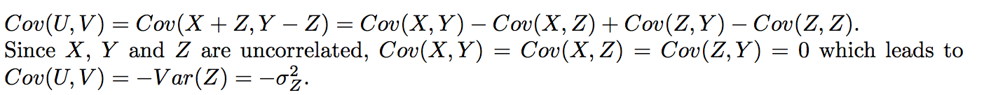 Solved B. Let X, Y, and Z be uncorrelated random variables | Chegg.com