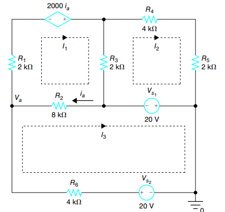 Solved use Mesh analysis to find Va | Chegg.com