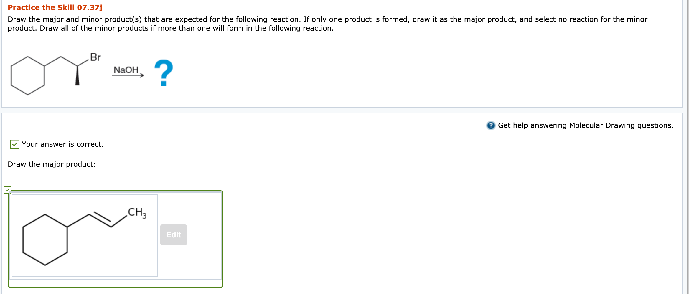 Solved Practice the Skill 07.37j Draw the major and minor | Chegg.com