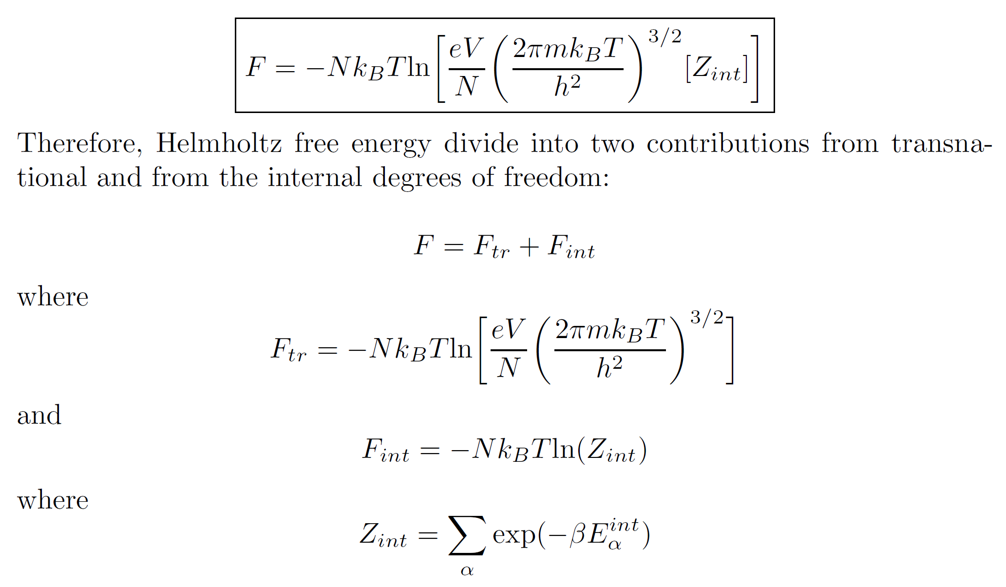Solved Derive Formulas For Etr Eint And Cv For The 